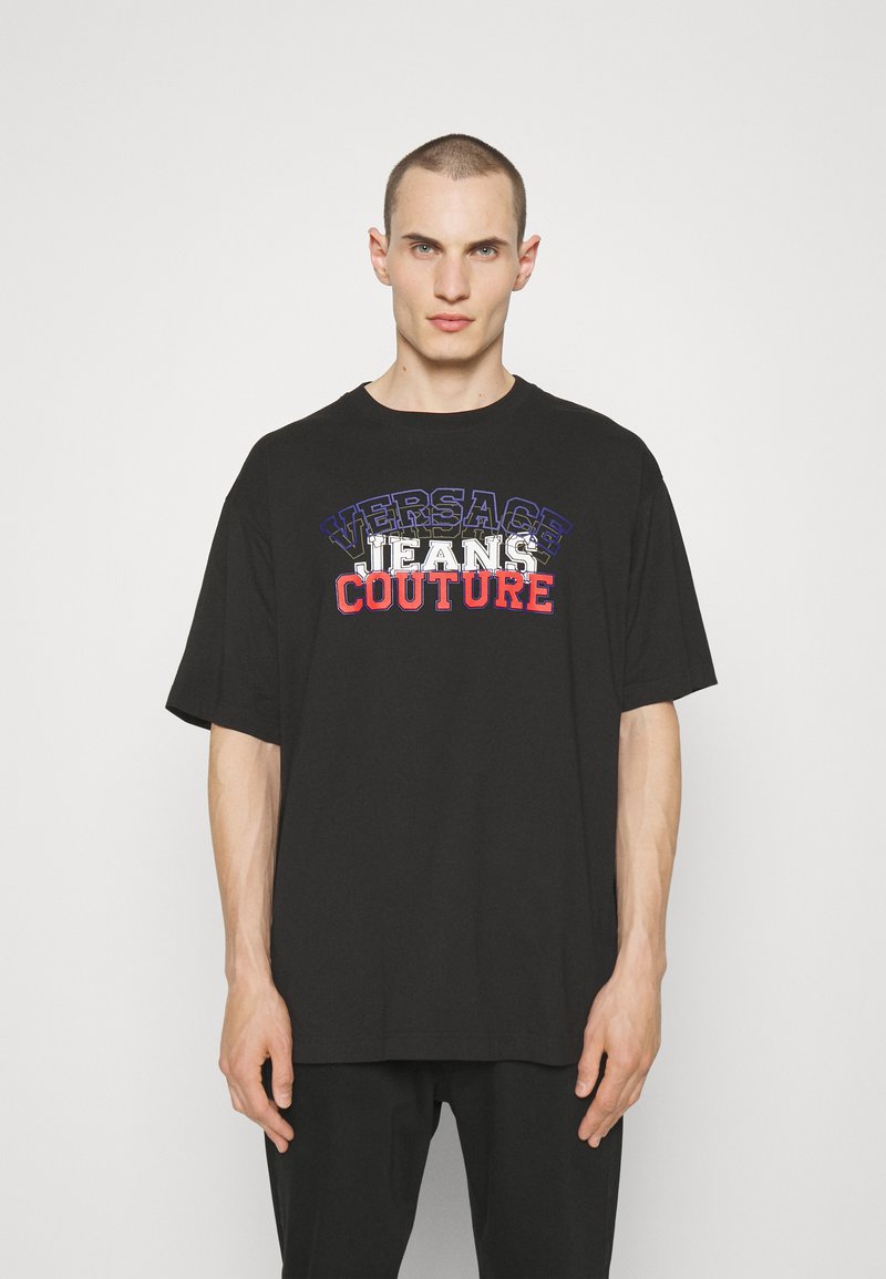Versace Jeans Couture COLLEGE - Print T-shirt - black - Zalando.ie