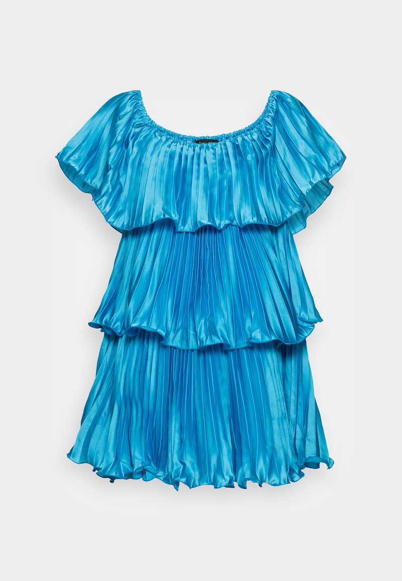 IN THE STYLE TALL LORNA LUXE BARDOT PLEATED TIERED MINI DRESS ...