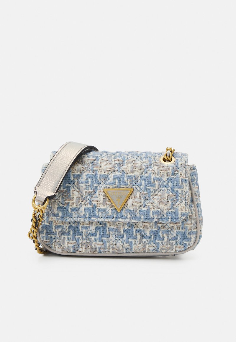 Guess GIULLY MINI FLAP - Across body bag - light blue multi/blue ...