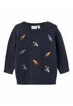 Name it BESTICKTES - Strickpullover - india ink/dunkelblau - Zalando.de