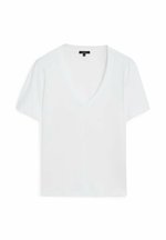Massimo Dutti V-NECK - Basic T-shirt - white - Zalando.co.uk