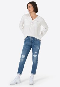 TIMEZONE RAVEN - Slim fit jeans - mid blue destroy wash/blue - Zalando