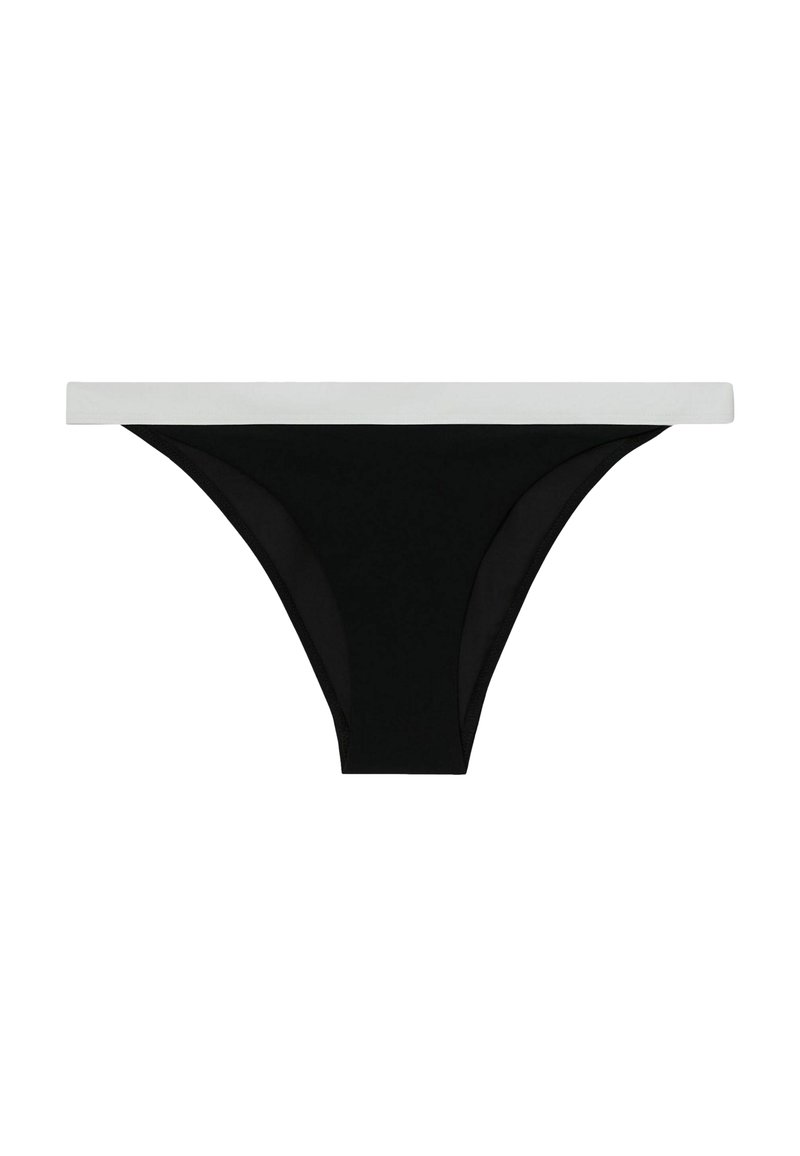 Reiss ABBY COLOUR-BLOCK - Bikini bottoms - black ivory/black - Zalando