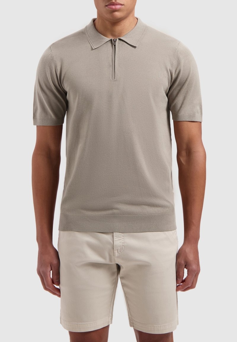 Pure Path REGULAR FIT - Polo shirt - taupe - Zalando
