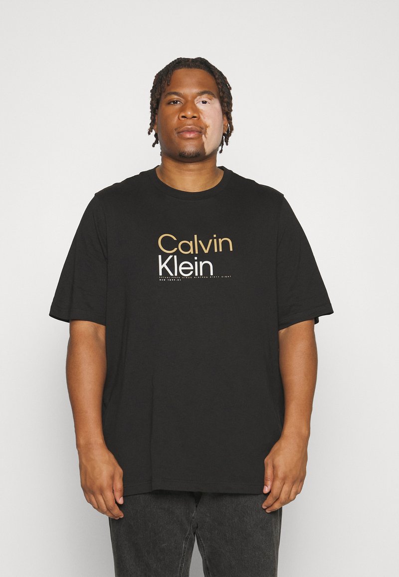 Calvin Klein LOGO - Print T-shirt - black - Zalando.co.uk
