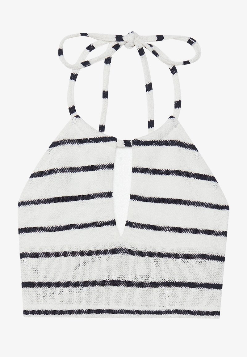 Even&Odd Top - off-white/dark blue/off-white - Zalando