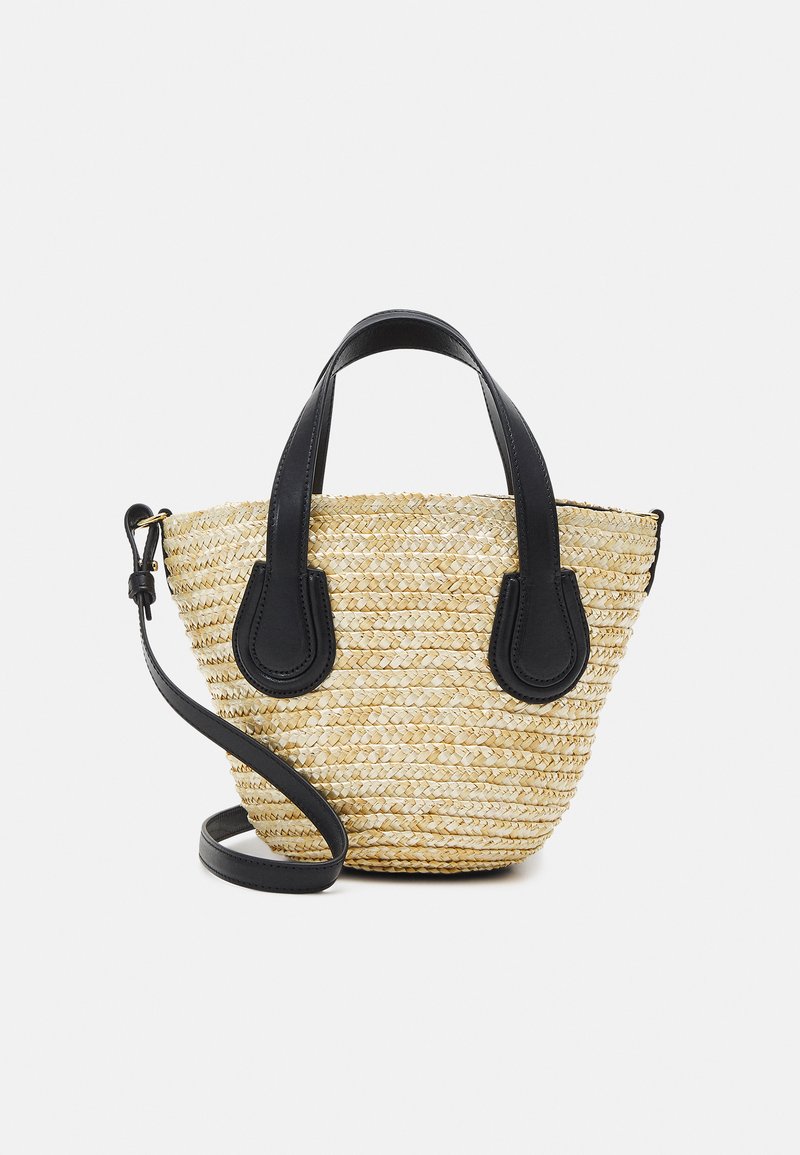 Mark Cross ARC MINI BASKET - Handbag - natural/black/black - Zalando.co.uk