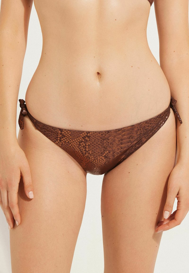 Tezenis Bikini bottoms - w bronze snake/light brown - Zalando.ie