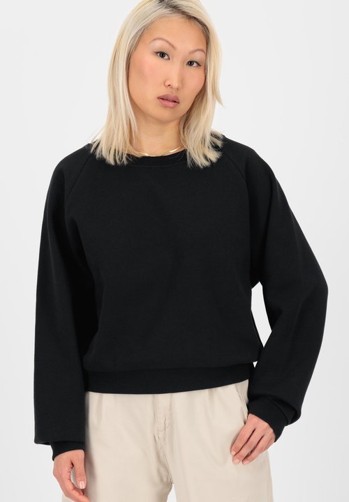 QS AUS INTERLOCK - Mikina - schwarz/černá - Zalando.cz