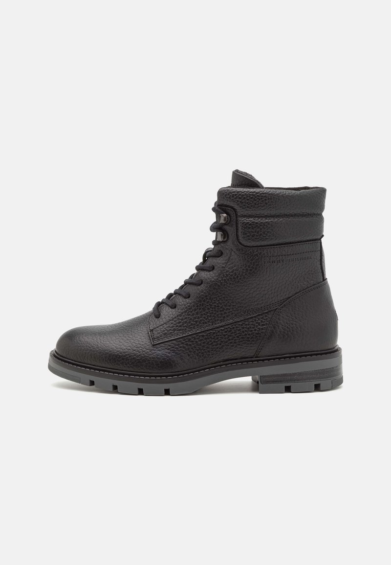 Tommy Hilfiger WARM PADDED BOOT - Lace-up ankle boots - black/anthracite - Zalando.co.uk
