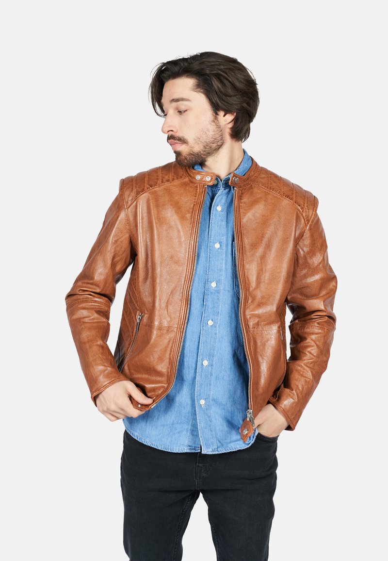 Freaky Nation DYLAN - Giacca di pelle - burned orange/cognac - Zalando.it