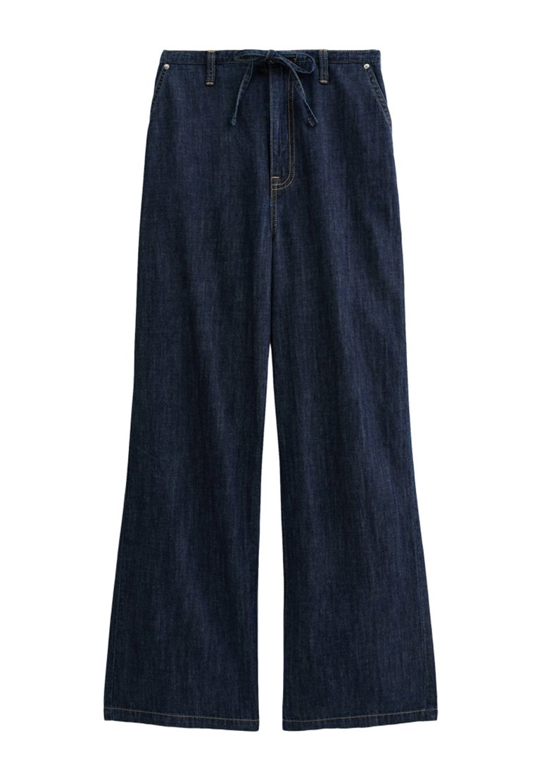New Look DRAWSTRING WAIST WIDE LEG - Jeans Relaxed Fit - navy ...