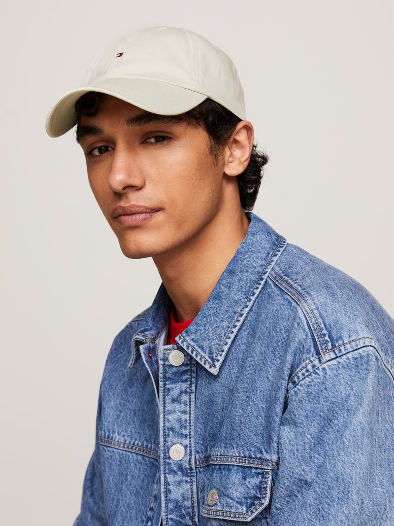 Tommy Jeans LINEAR LOGO UNISEX - Cap - newsprint/beige - Zalando.co.uk