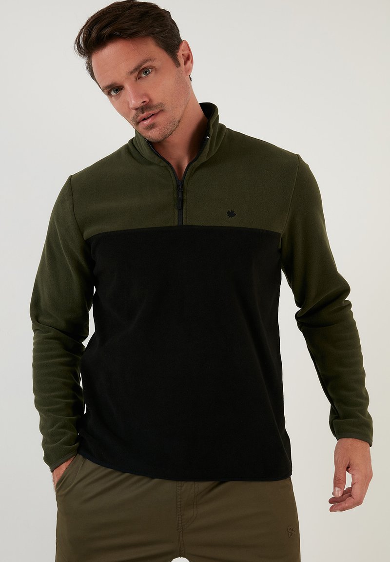 Buratti REGULAR FIT - Fleece jumper - khaki - Zalando.de
