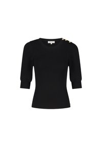 Fabienne Chapot LILLIAN SHORT SLEEVE - Strickpullover - black/schwarz - Zalando.de