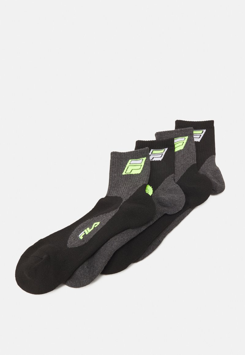 Fila RUNNING QUARTER LEFT AND RIGHT 4 PACK UNISEX - Sokken - yellow ...