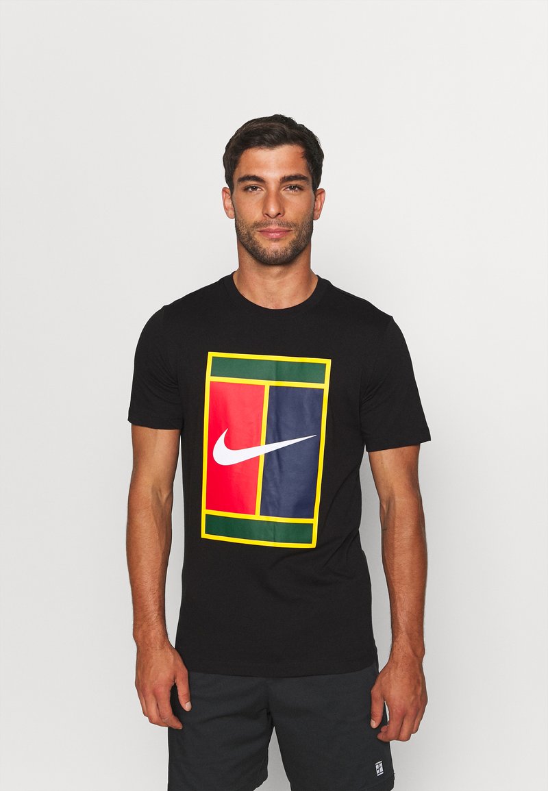 Nike Performance TEE HERITAGE LOGO - Print T-shirt - black - Zalando.co.uk