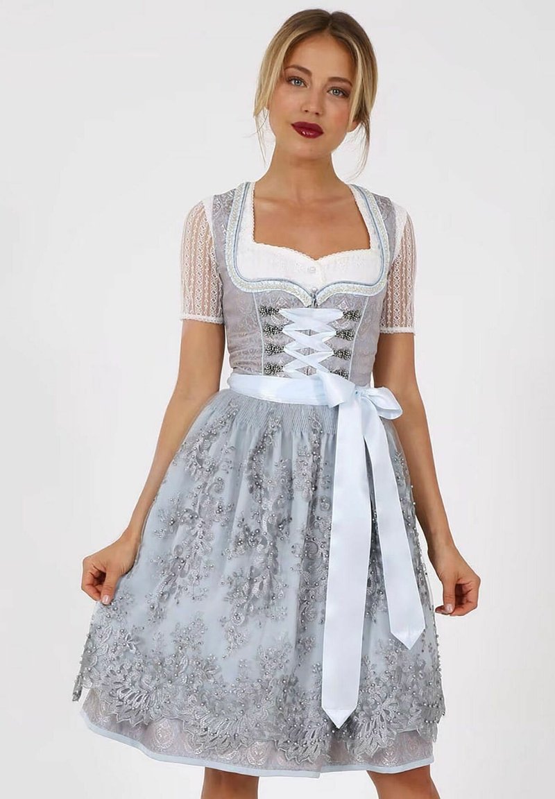 Krüger Dirndl LURIA (50CM) - Dirndl - blau/hellblau - Zalando