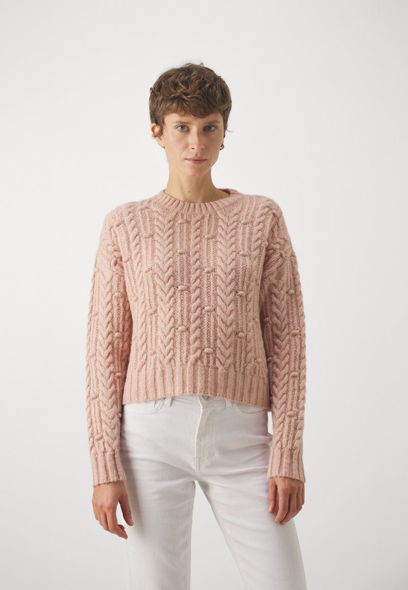 ONLY ONLCASEY CABLE - Pullover - rose smoke/rose clair - ZALANDO.FR