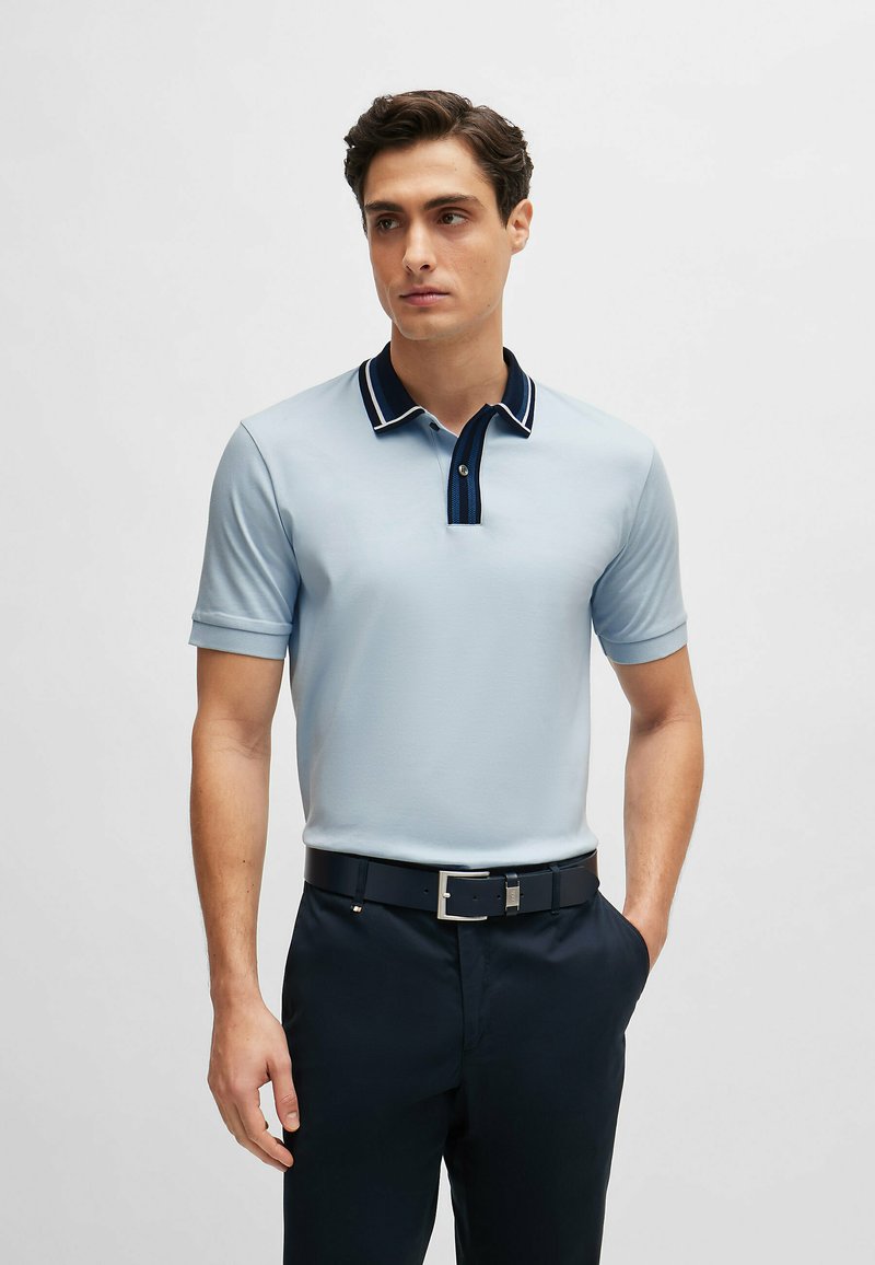 BOSS PHILLIPSON - Polo shirt - light blue/light blue - Zalando.co.uk