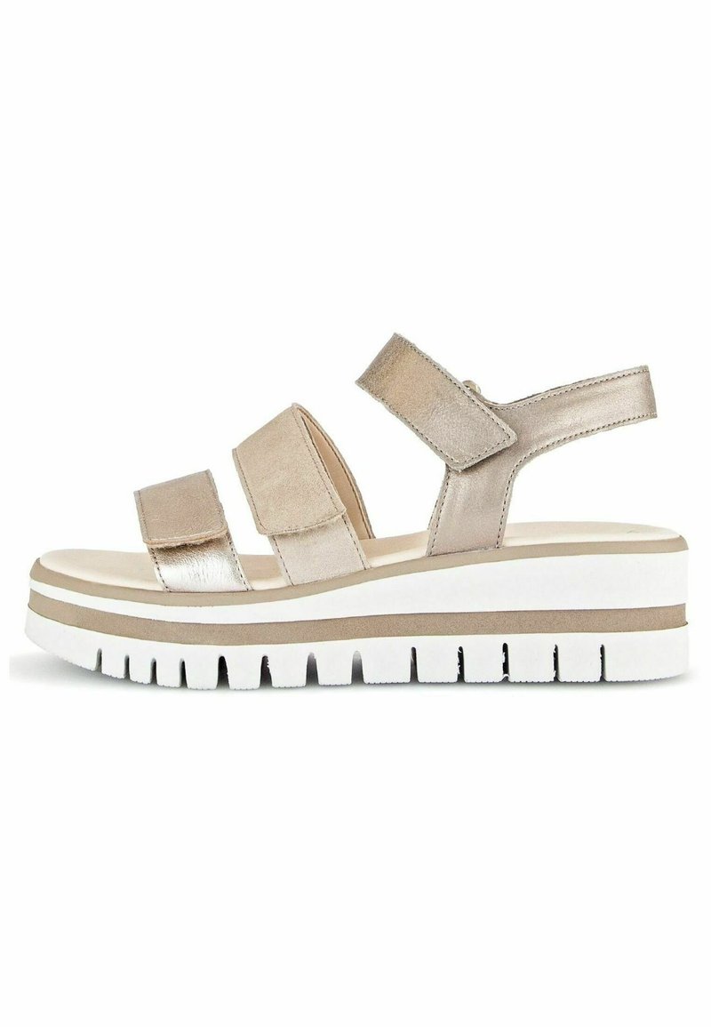 Gabor Wedge sandals - desert kombi/brown - Zalando.de