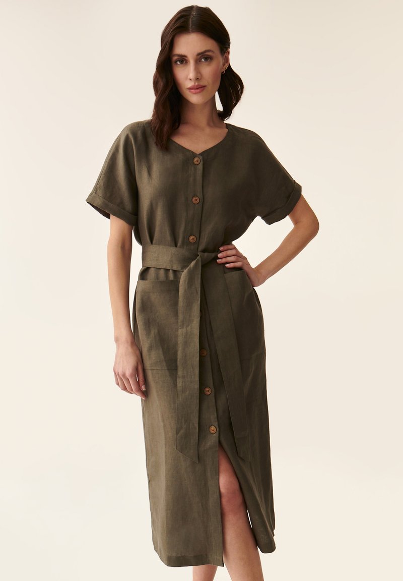 TATUUM WANKARMI - Robe chemise - khaki/kaki - ZALANDO.FR