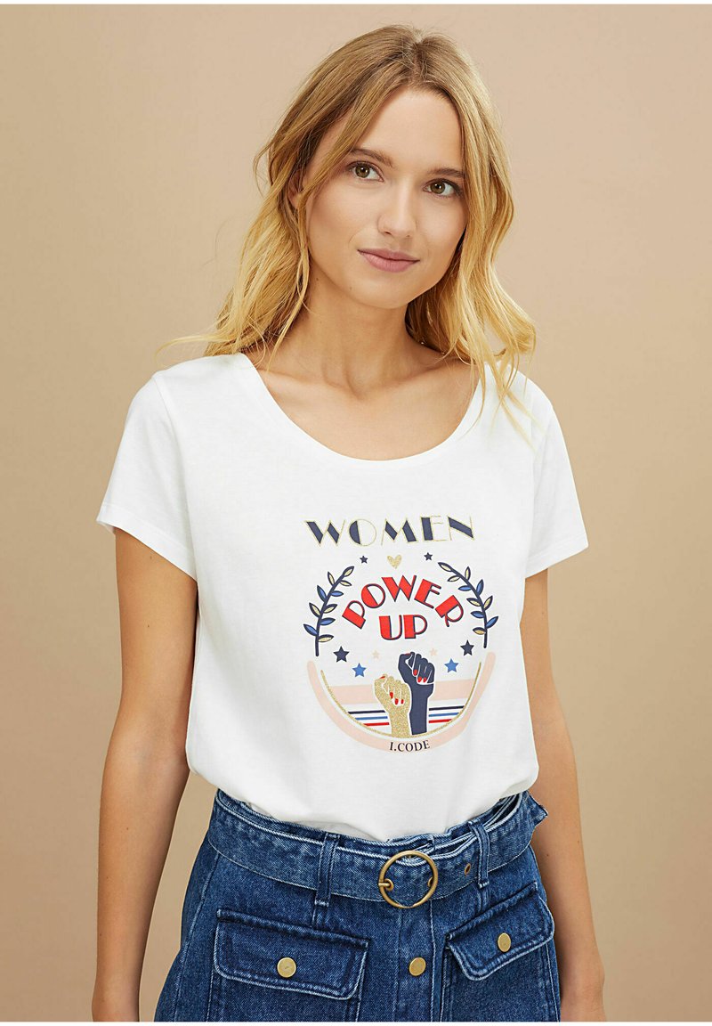 I Code By IKKS T shirt Con Stampa Power Up bianco Zalando it i-code-by-ikks-t-shirt-con-stampa-power-up-bianco-zalando-it