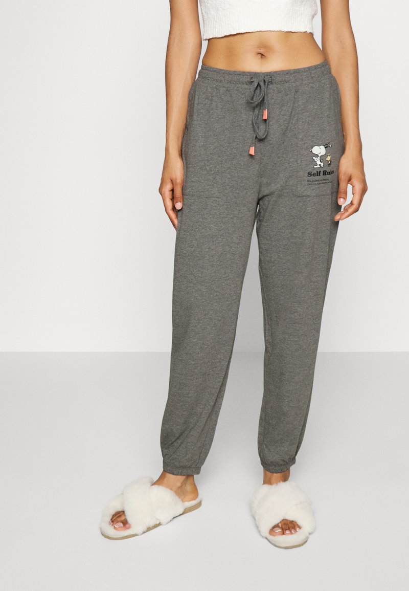 women'secret SELF RULES PANTS LONG PANT - Bas de pyjama - lunar grey ...