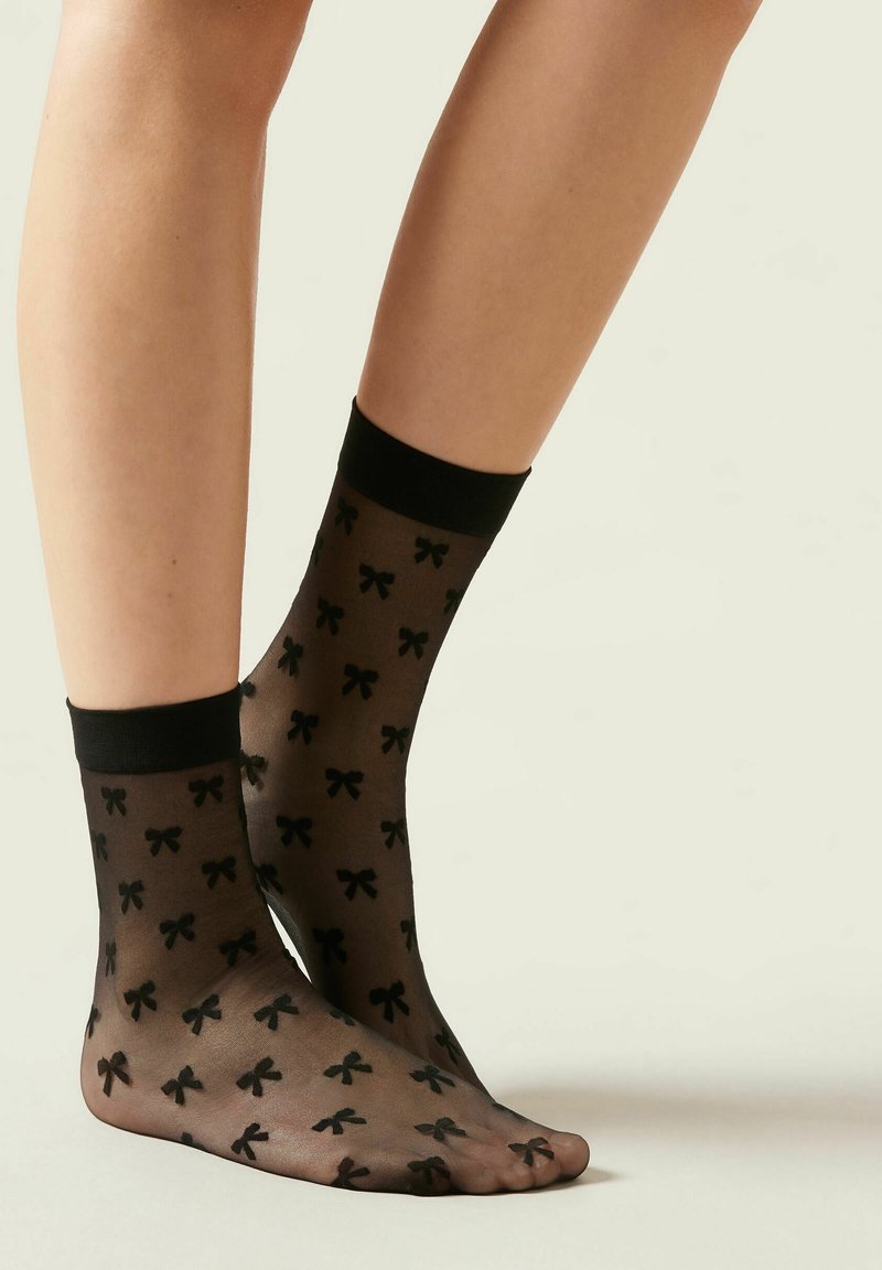 Calzedonia Socks - schwarz black black bows/black - Zalando