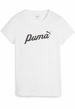 Puma SCRIPT TEE - Print T-shirt - white - Zalando.ie