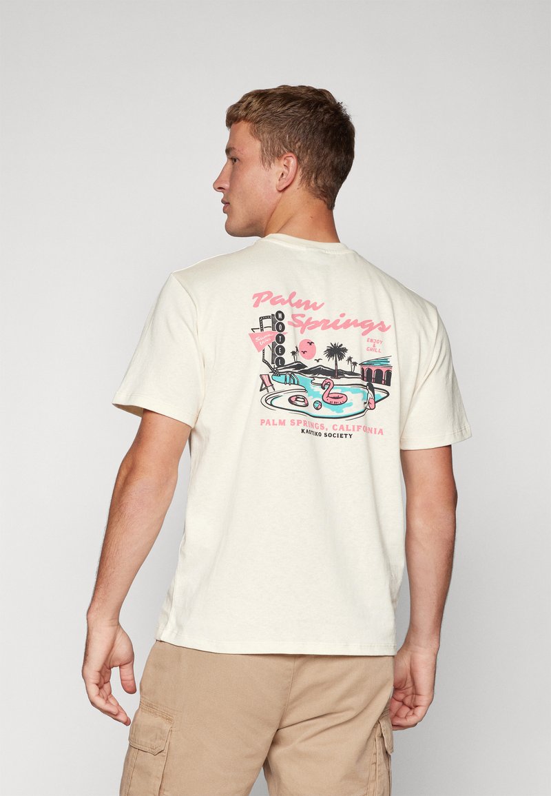 Kaotiko UNISEX PALM SPRINGS - T-shirt print - ivory/crème - Zalando.nl