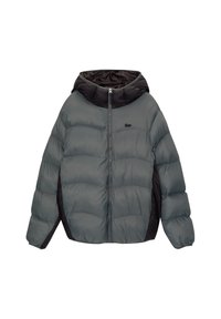 PULL&BEAR HOODED PUFFER - Winterjas - black/zwart - Zalando.be