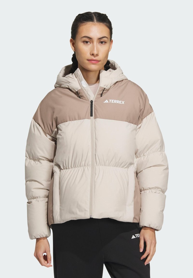 adidas Sportswear GOOSE DOWN PUFFER - Dunjacka - beige/chalky brown ...