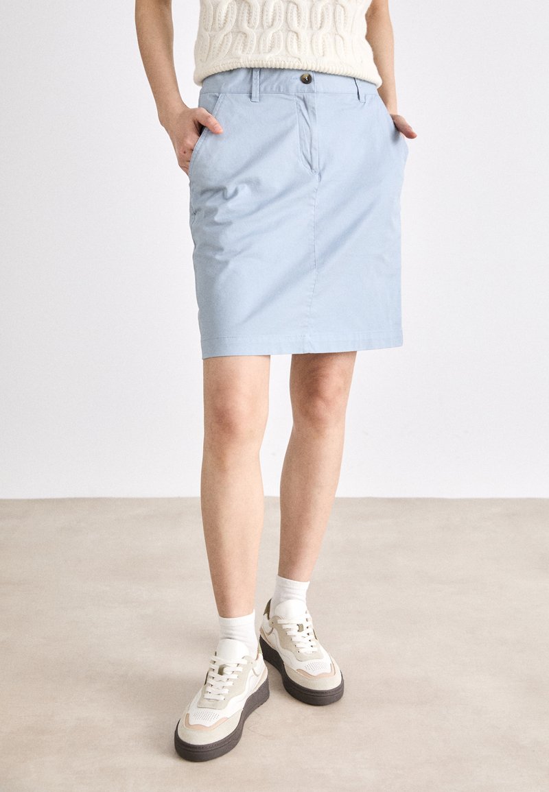 GANT SKIRT - Pencil skirt - dove blue/blue - Zalando