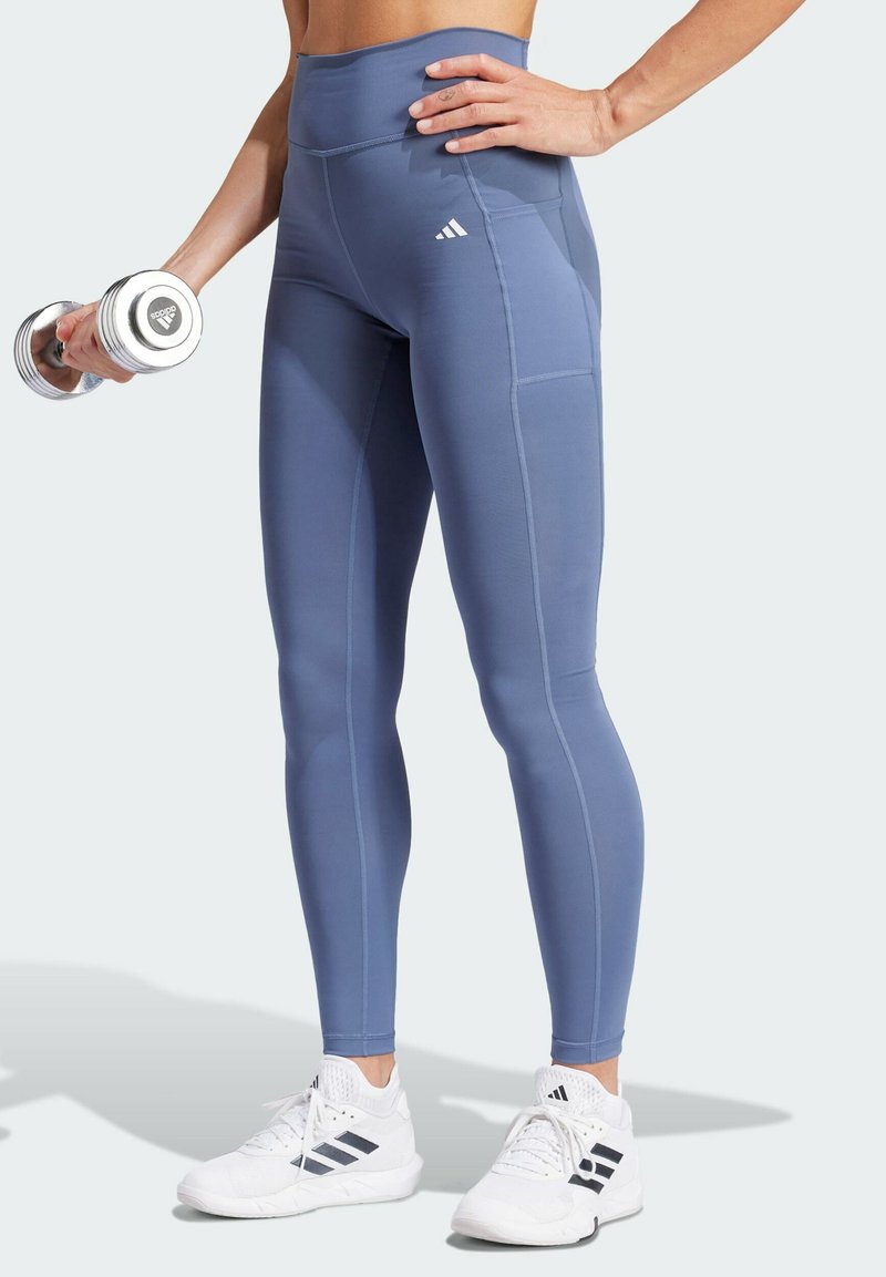 adidas Performance OPTIME FULL-LENGTH - Leggings - preloved ink/blue ...
