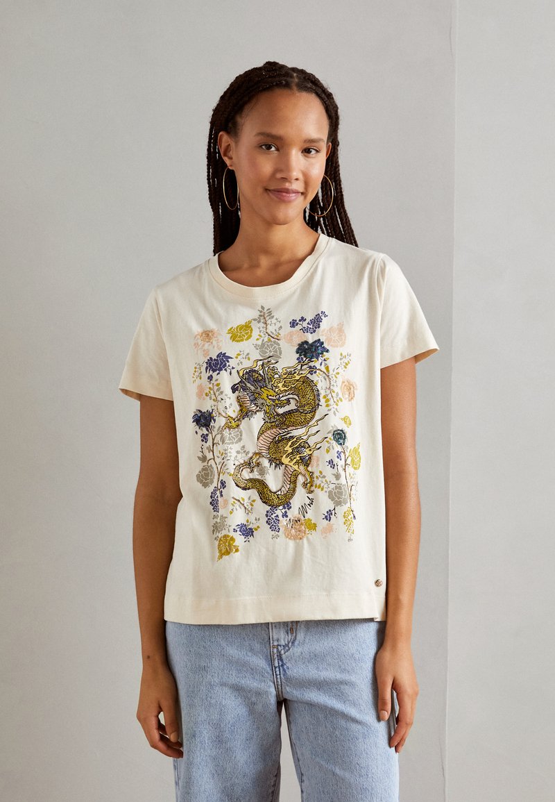Mos Mosh PREMIUM TEE - T-shirt imprimé - summer sand/beige - ZALANDO.CH