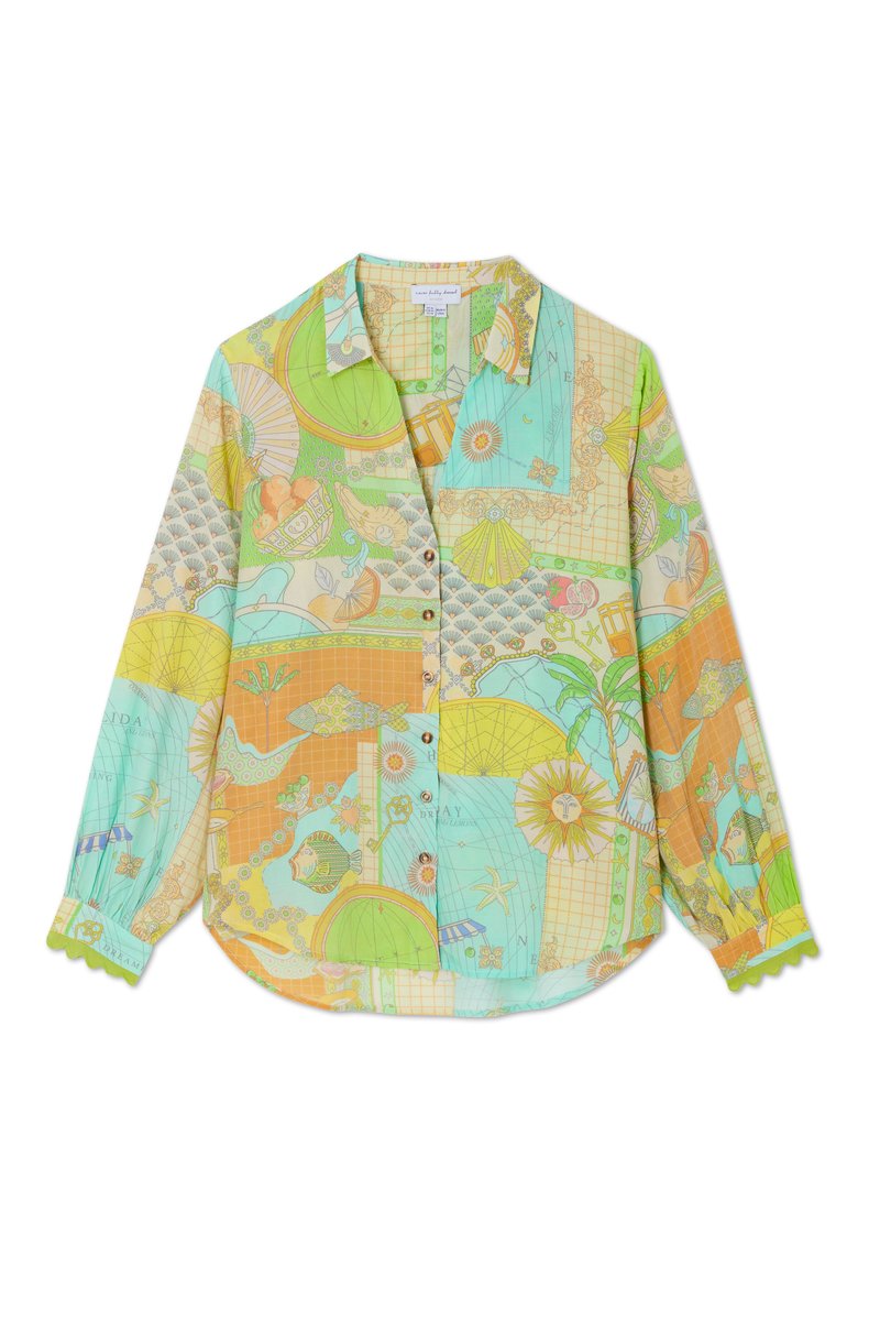 Never Fully Dressed ISLA MILEY - Button-down blouse - blue - Zalando.co.uk