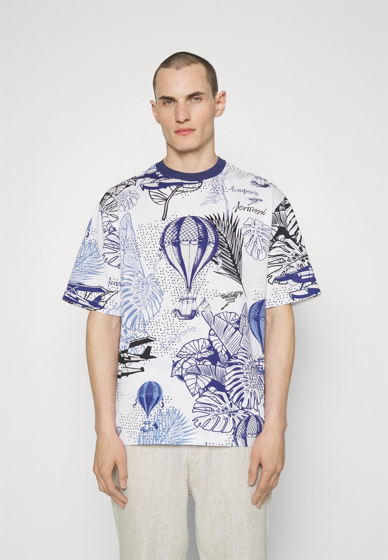 Emporio Armani Print T-shirt - camel - Zalando.ie