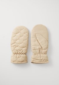 ONLY ONLKICKY LIFE QUILT MITTENS - Mittens - brown rice/off-white ...