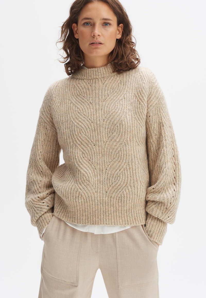 Opus POJAMA - Strickpullover - macadamia/beige - Zalando.at