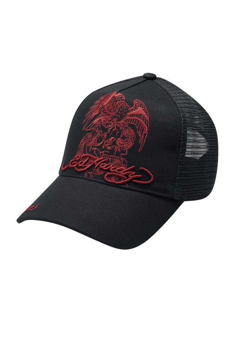 Ed Hardy EAGLE SKULL TWILL FRONT - Caps - black red/sort - Zalando.dk