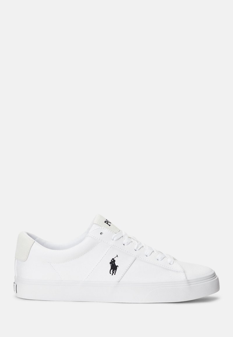 Polo Ralph Lauren SAYER CANVAS LOW TOP SNEAKER - Trainers - white ...