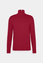 Tommy Hilfiger PIMA ROLL NECK - Strickpullover - rouge/bordeaux ...