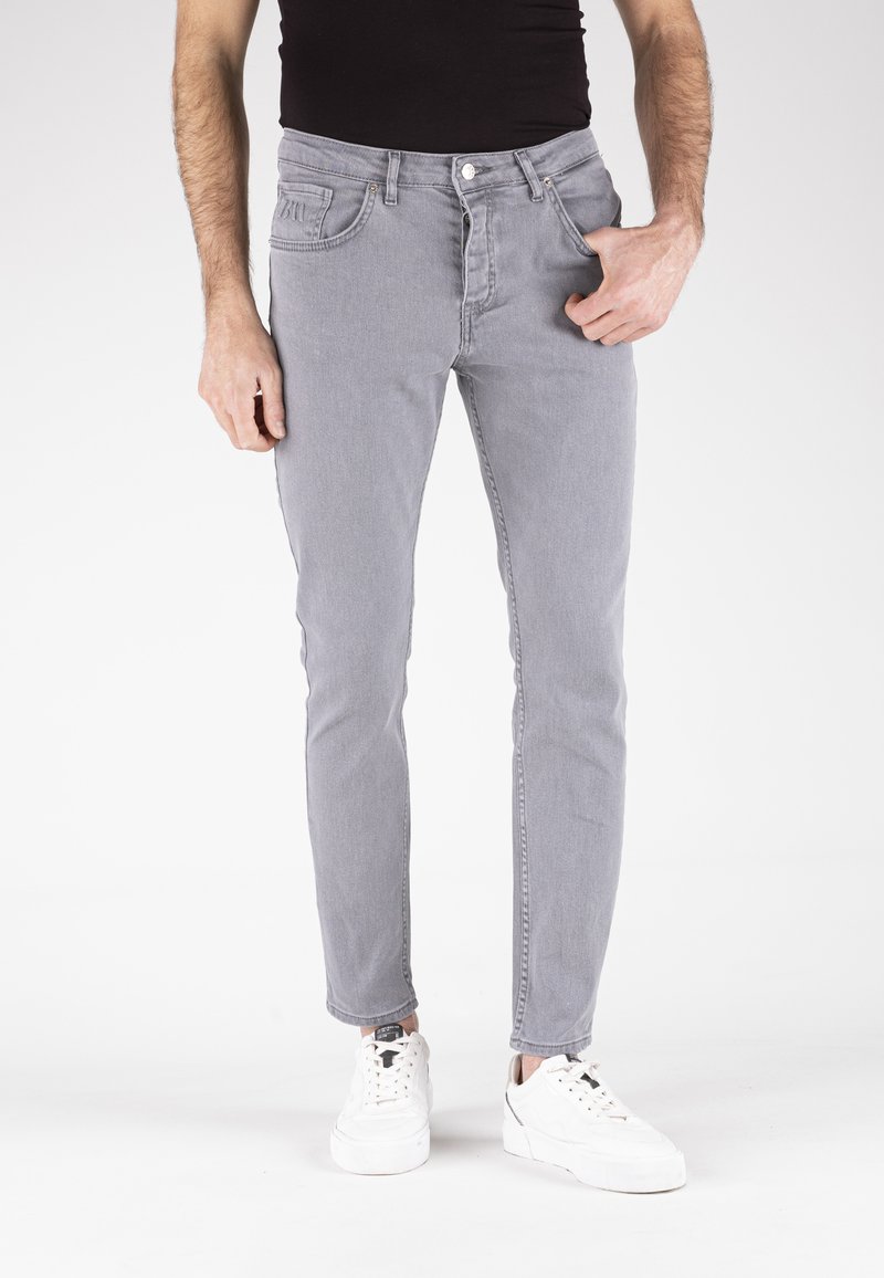 Basics and More THOMAS - Jeans Slim Fit - anthracite grey/anthrazit ...