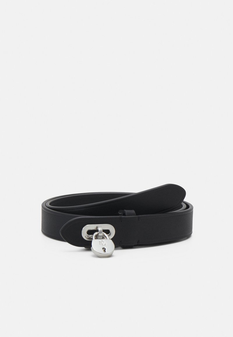Lauren Ralph Lauren PADLOCK BELT SKINNY - Belt - black - Zalando.co.uk