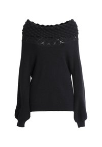 INFLUENCER FANCY COLLAR - Jersey de punto - black/negro - Zalando.es