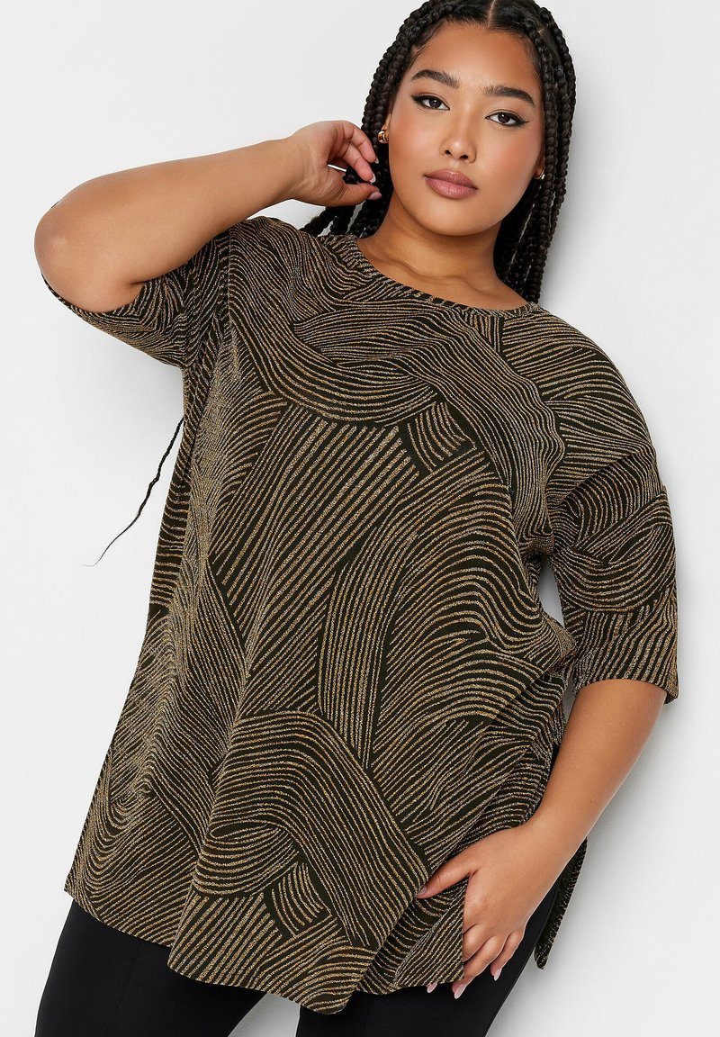 Yours Clothing SWIRL - Blouse - black/noir - ZALANDO.FR