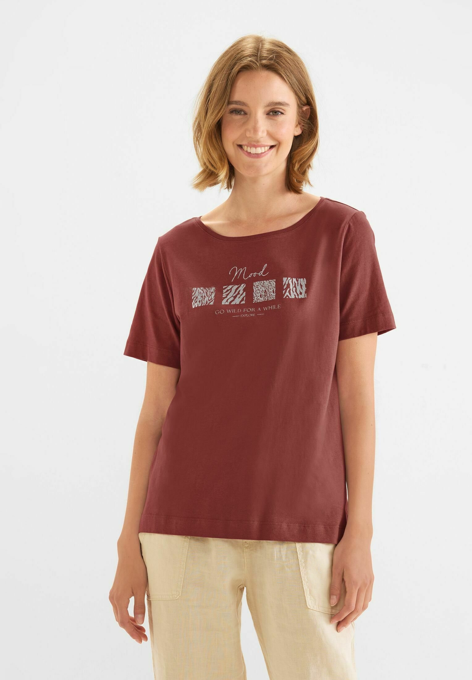 Street One MTI ARTWORK PRINT - T-Shirt print - braun - Zalando.ch