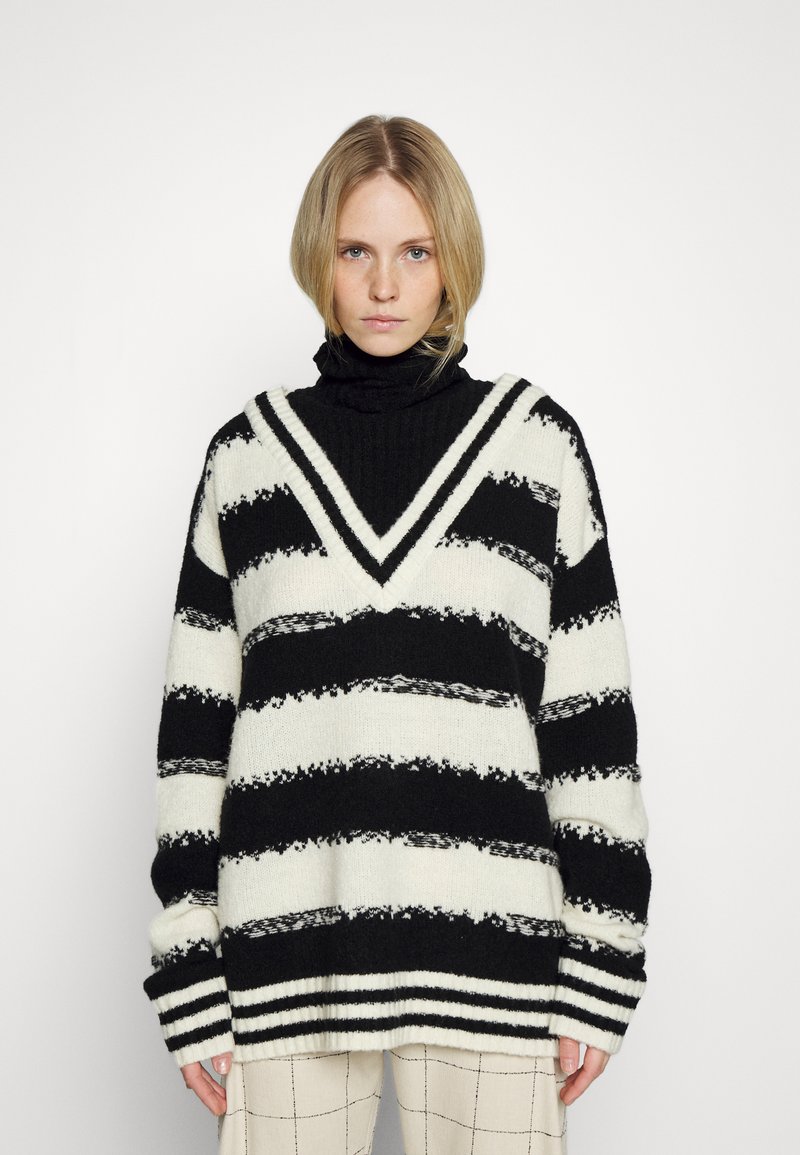 Elleme JUMPER - Jersey de punto - black/ivory/negro - Zalando.es