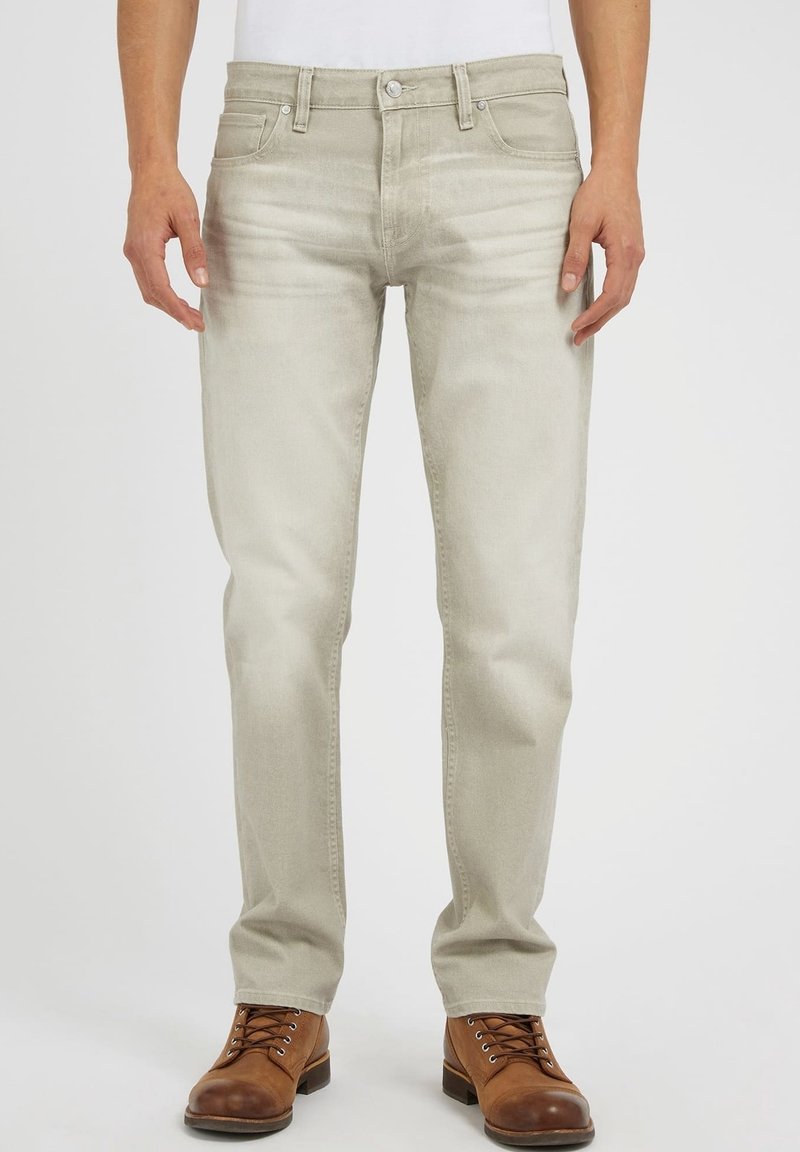 Guess IM USED LOOK - Straight leg jeans - beige - Zalando